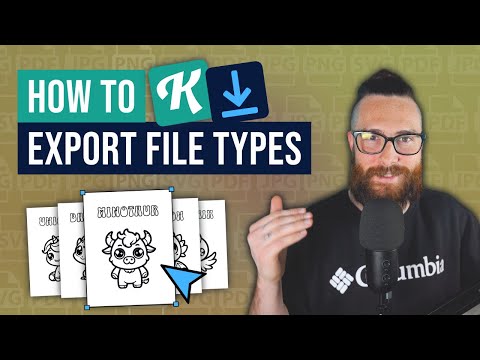 How To Export Different File Types and Multi Page Documents In Kittl