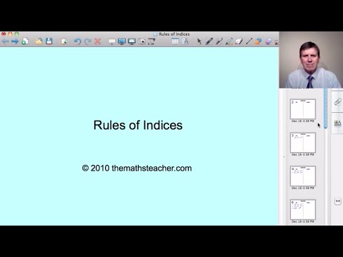 Rules of Indices