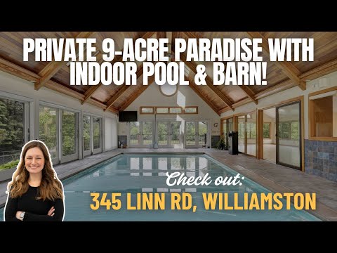 Private 9-Acre Paradise with Indoor Pool & Barn | 345 Linn Rd, Williamston