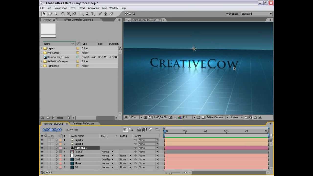 After Effects Tutorial 17. 3D Reflections