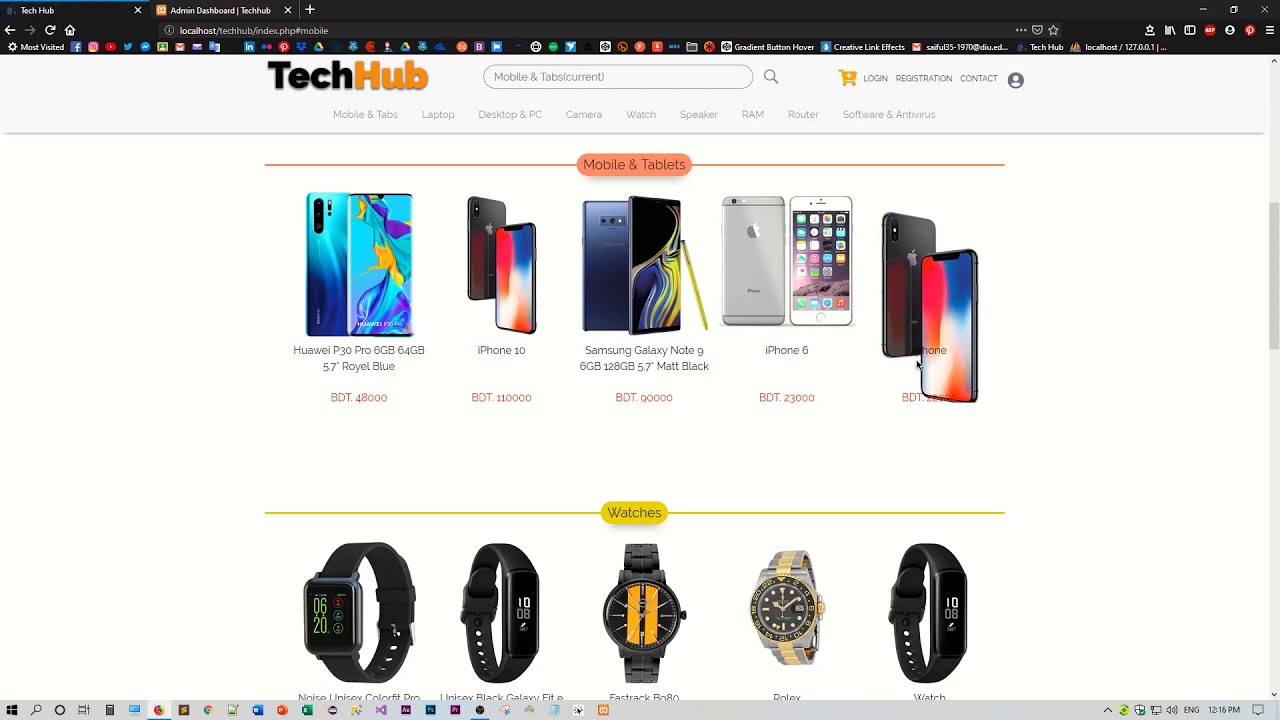E-commerce website project using PHP, MySQL, JavaScript, JQuery, Ajax | Web Development