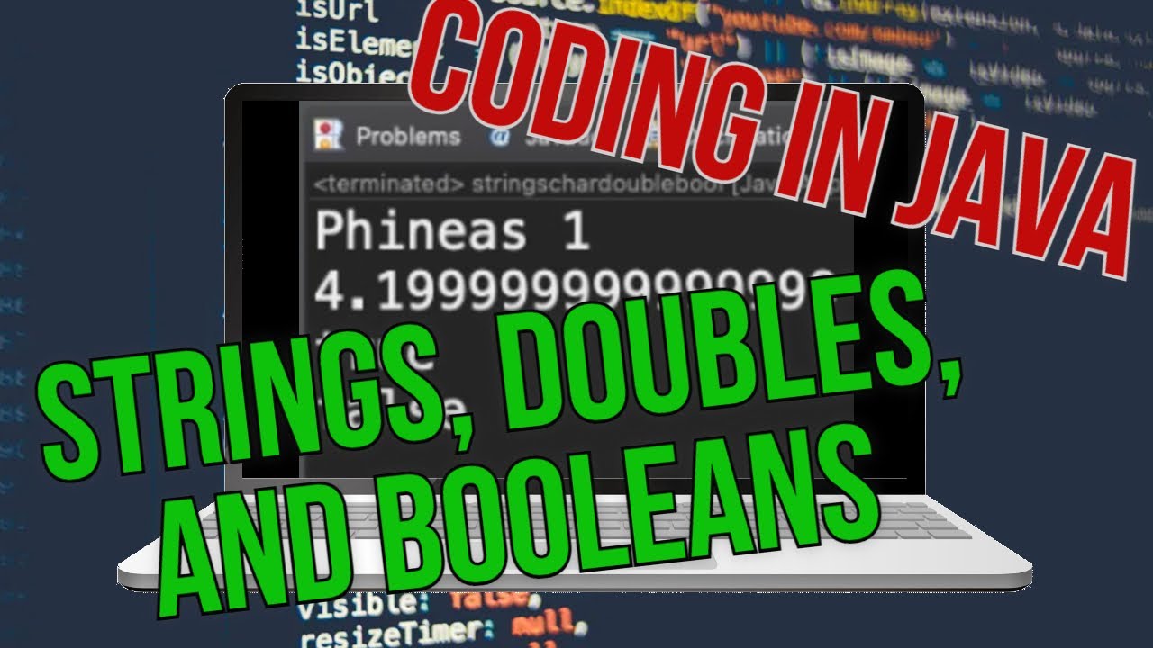 String, Double, and Boolean Variables | Java Programming #7 | Coding Club