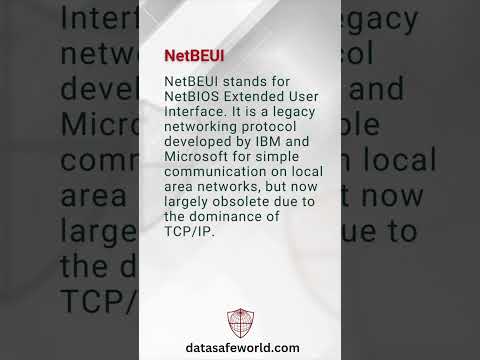 NetBEUI, Cybersecurity Mini Dictionary #shorts