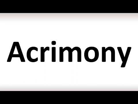 How to Pronounce Acrimony (correctly!)