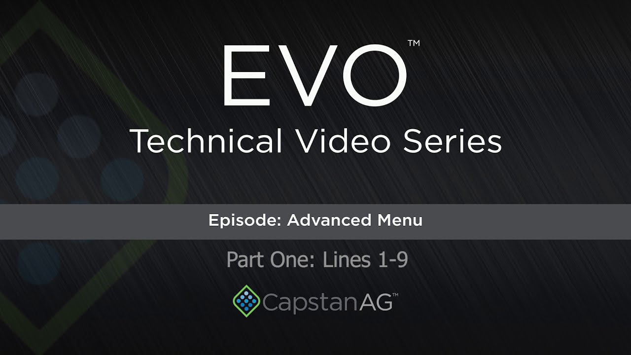 EVO™ Episode: Advanced Menu Settings 1-9