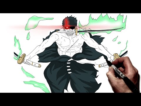 How To Draw Zoro - King Of Hell | Step By Step | One Piece