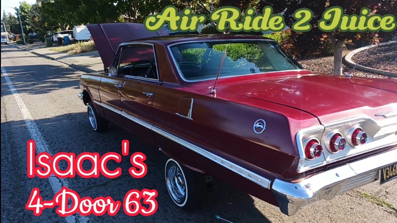 Isaac's 63 4-Door Impala air ride to juice & walk-around