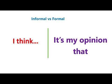 10 Informal vs Formal English Words series #1