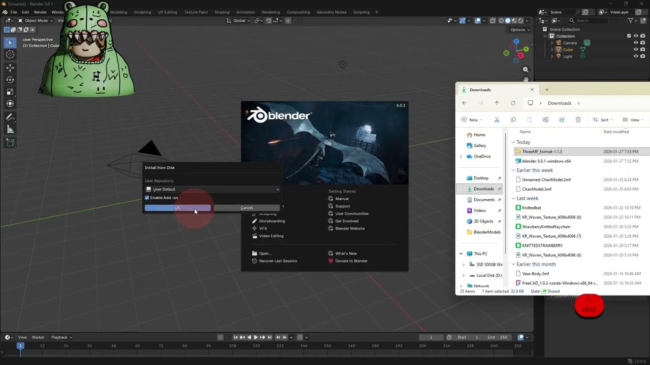 How to Install Blender 5 & Setup 3MF Github Addon for Bambu Studio | Blender to Bambu Studio