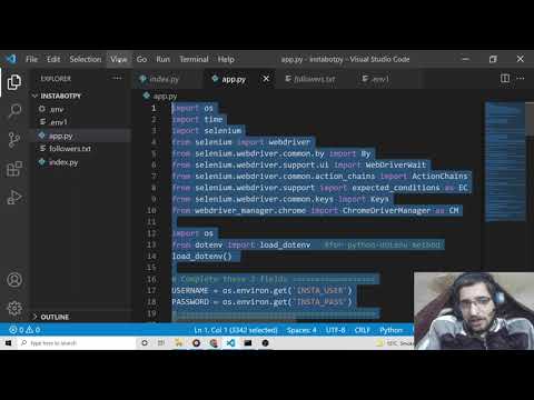 Python 3 Selenium Automation Script to Scrape Instagram User Followers and Save it inside TXT File