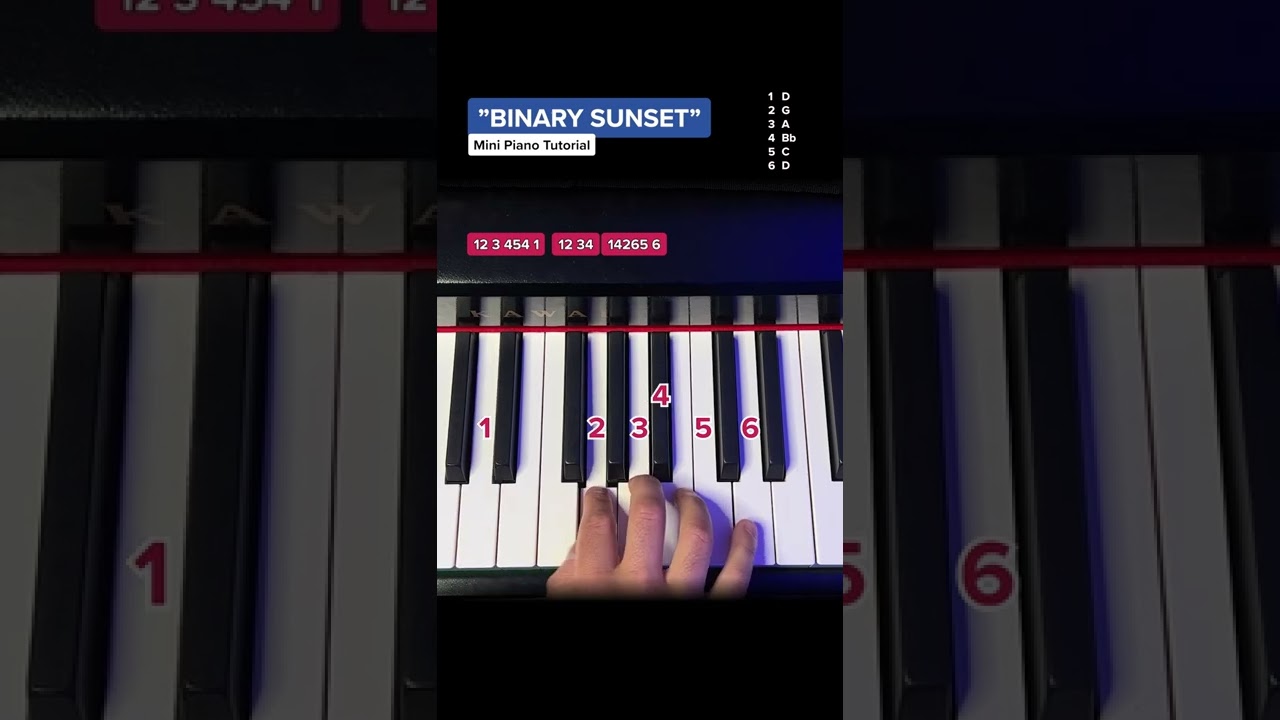 BINARY SUNSET (Star Wars) - Mini Tutorial #pianotutorial #keyboardtutorial #learnpiano #easypiano