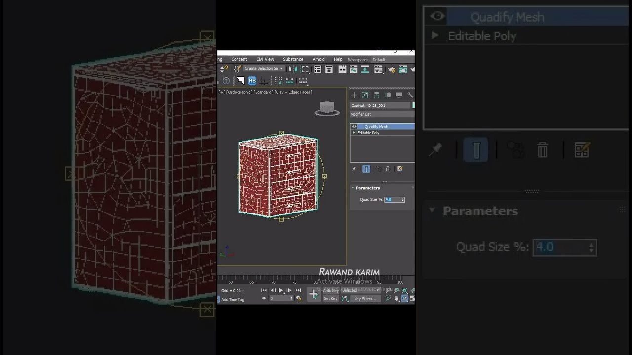 Using the Quadify mesh modifier in 3ds max