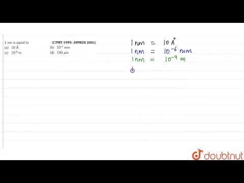 1 nm is equal to