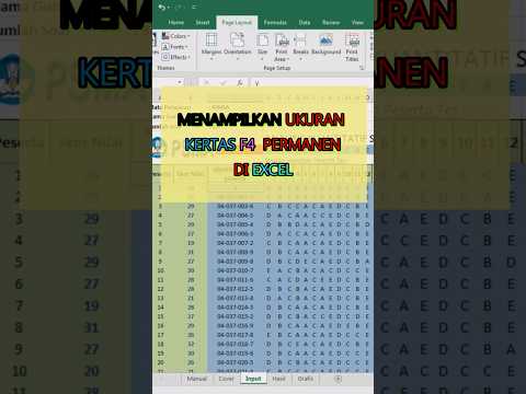 Menampilkan ukuran F4 permanen di excel #excel #exceltutorial #kreasiguru