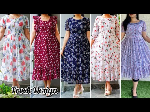 New Printed Frock Design 2025 | simple frock | Summer Trending frock design | Anarkali Frock