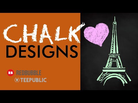CHALK DESIGNS - EASY Photoshop Tutorial to Create Chalk Designs for Redbubble, Teepublic, Etsy, etc.