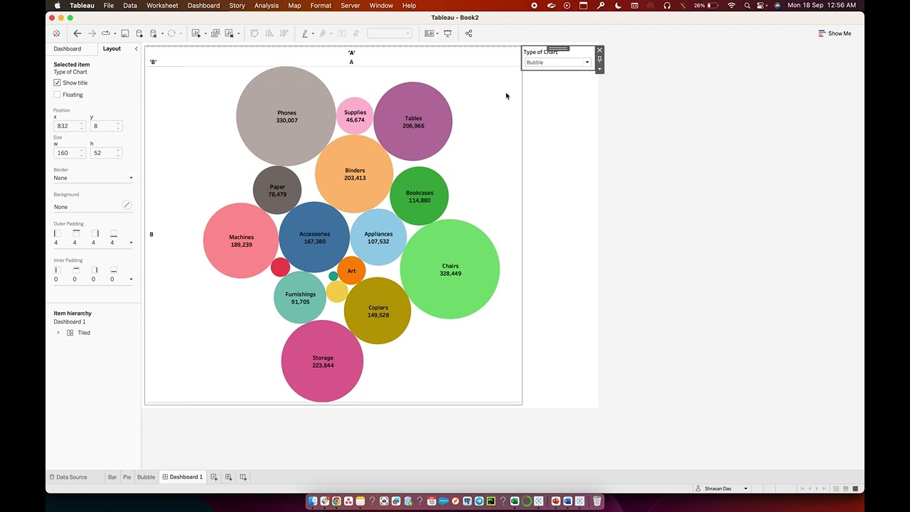 Swapping charts in Tableau using Parameter Action