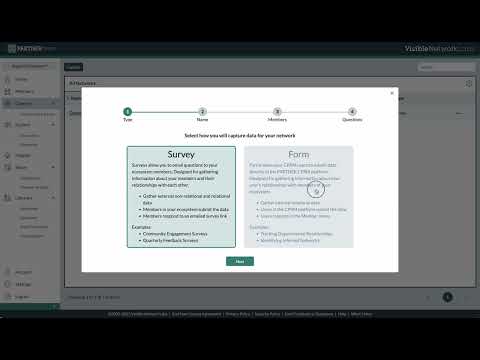 PARTNER CPRM Video Tutorial: Creating a Network Survey