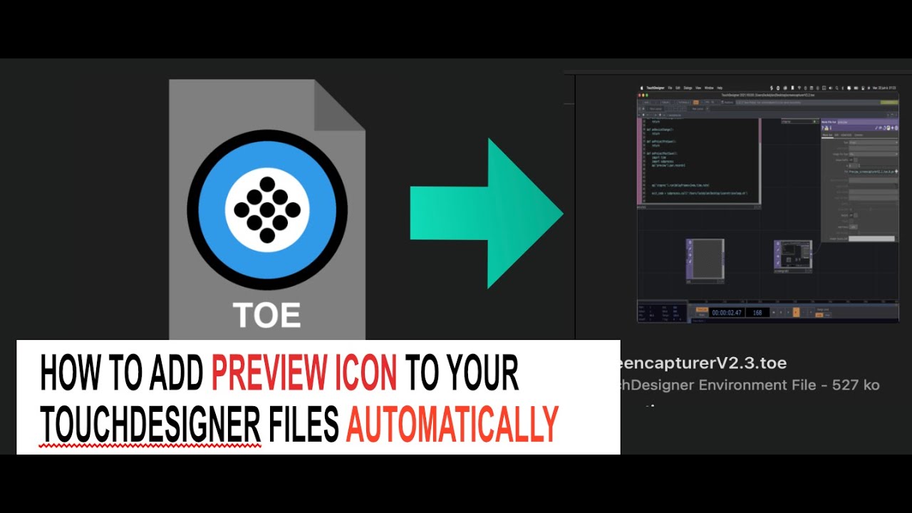 HOW TO ADD A PREVIEW FILE TO  YOUR TOUCHDESIGNER ICON FILE