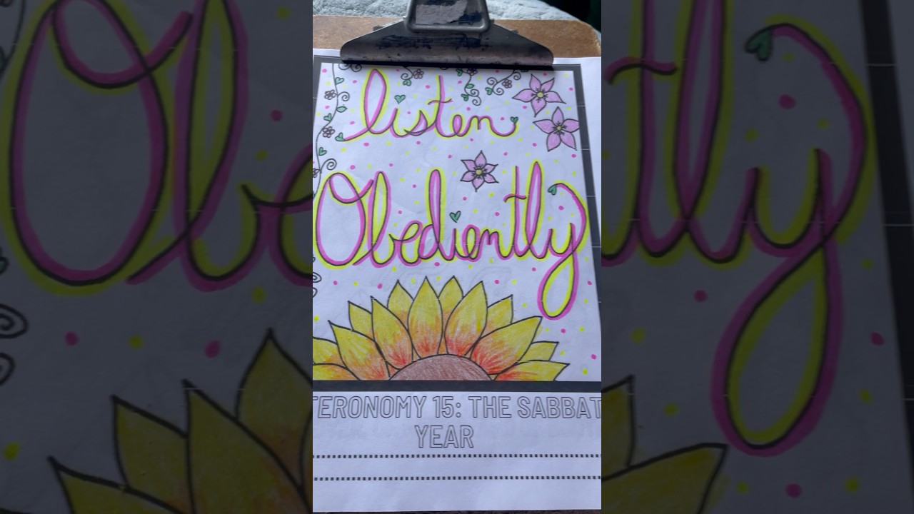 Deuteronomy 15 color page. I drew this to help me remember what I read and pray it helps you too
