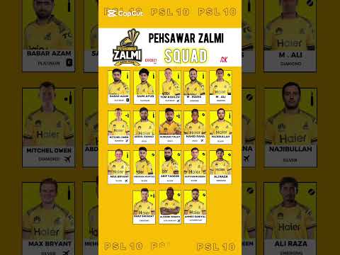 Peshawar zalmi squad psl 2025 #psl2025 #peshawarzalmi #psl10 #cricketshorts