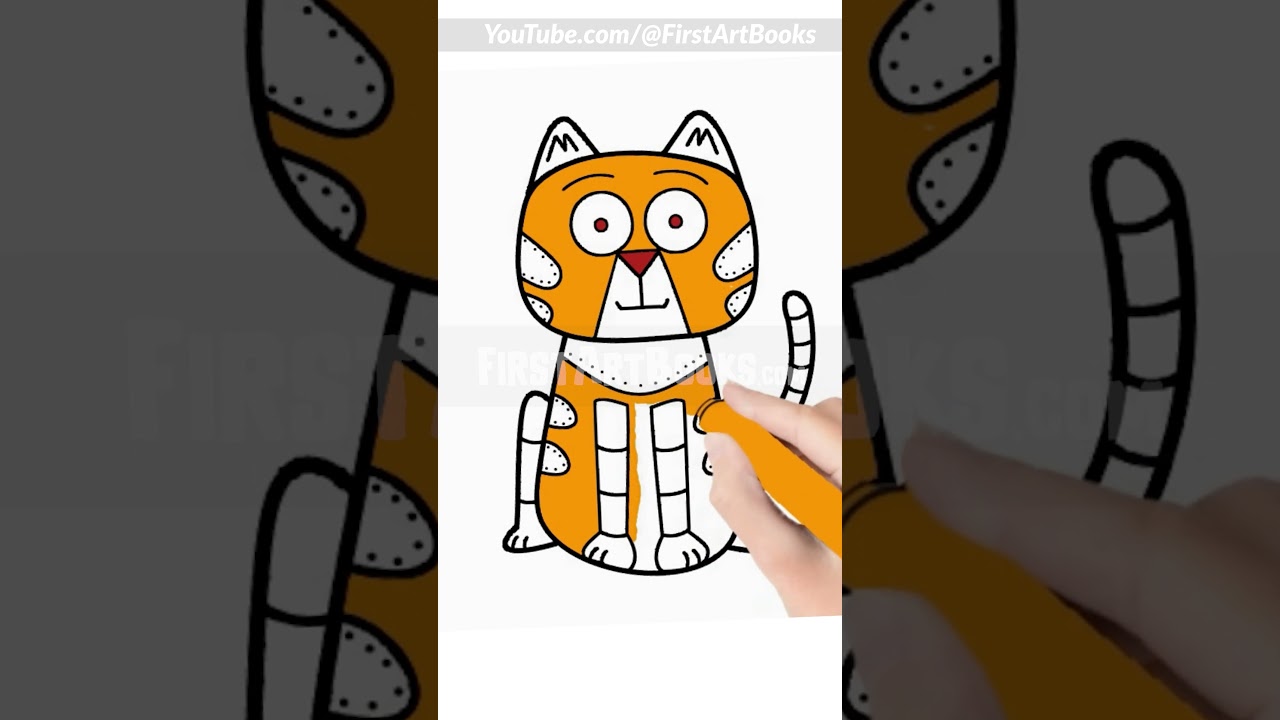 Drawing A Robot Cat #shorts #timelapse