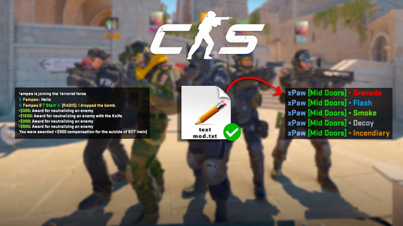 How To Get Text Mod CS2