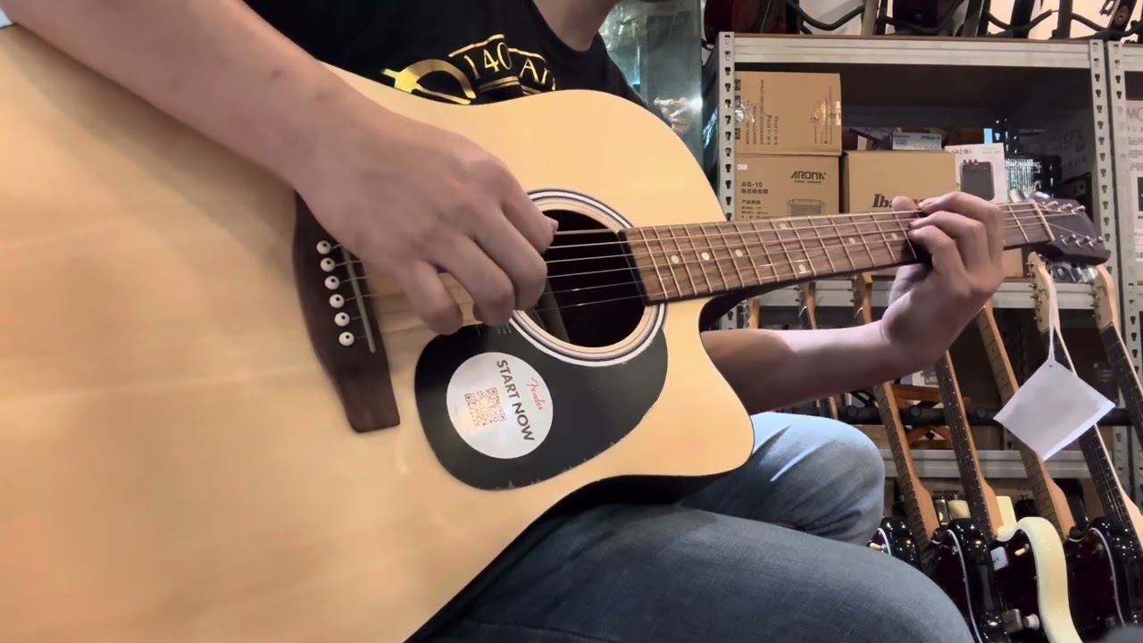 ￼Fender FA-25CE Dreadnought Acoustic Guitar, Natural