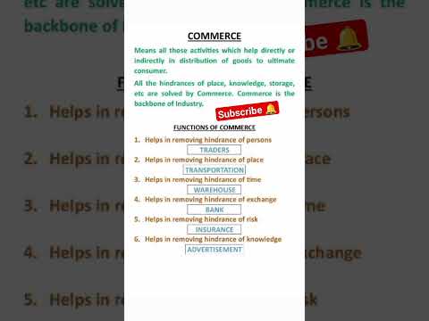 Definition of Commerce. What is Commerce? What are the functions of Commerce? #cbse #commerce