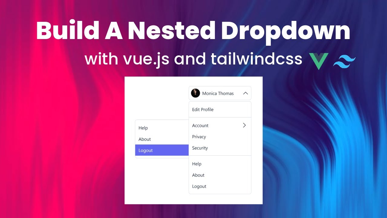 🖱️ Tailwind + Vue.js Nested Dropdown | Chill Coding + ASMR Ambience ✨