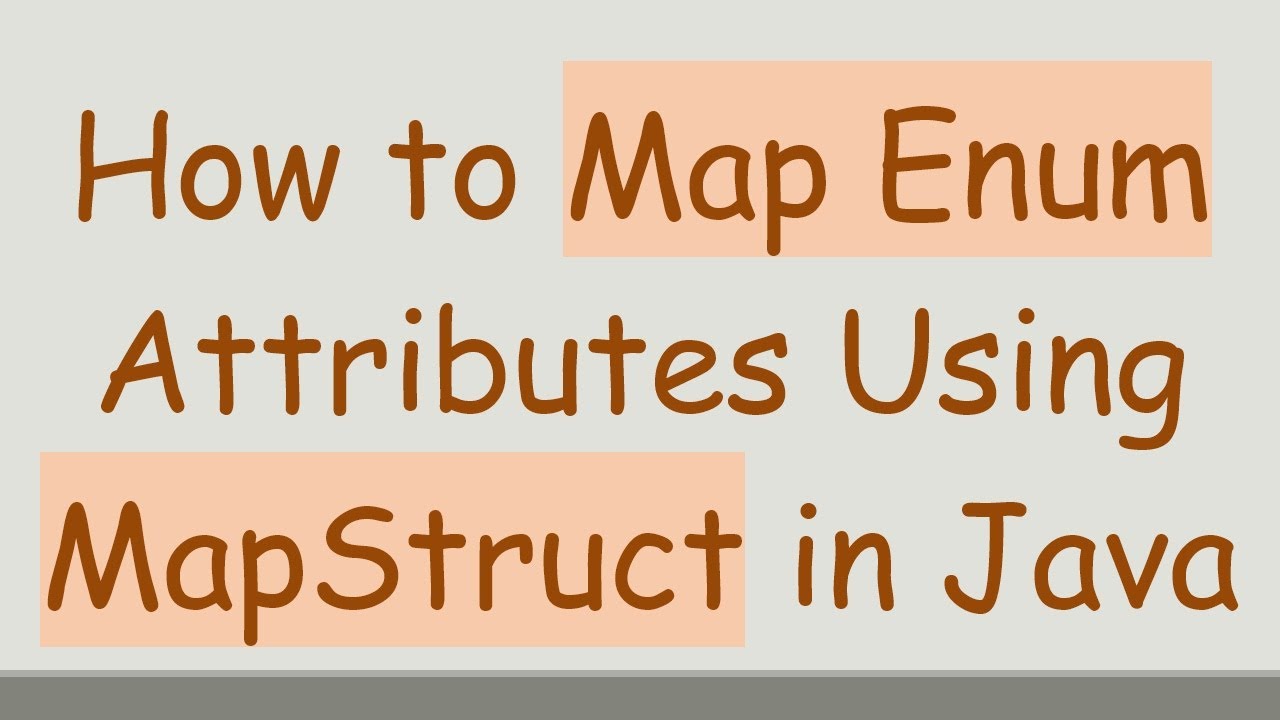 How to Map Enum Attributes Using MapStruct in Java