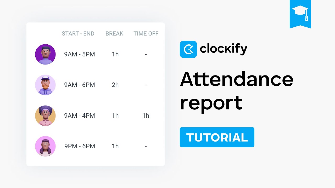 Reports - Attendance | Clockify Tutorial (2025)