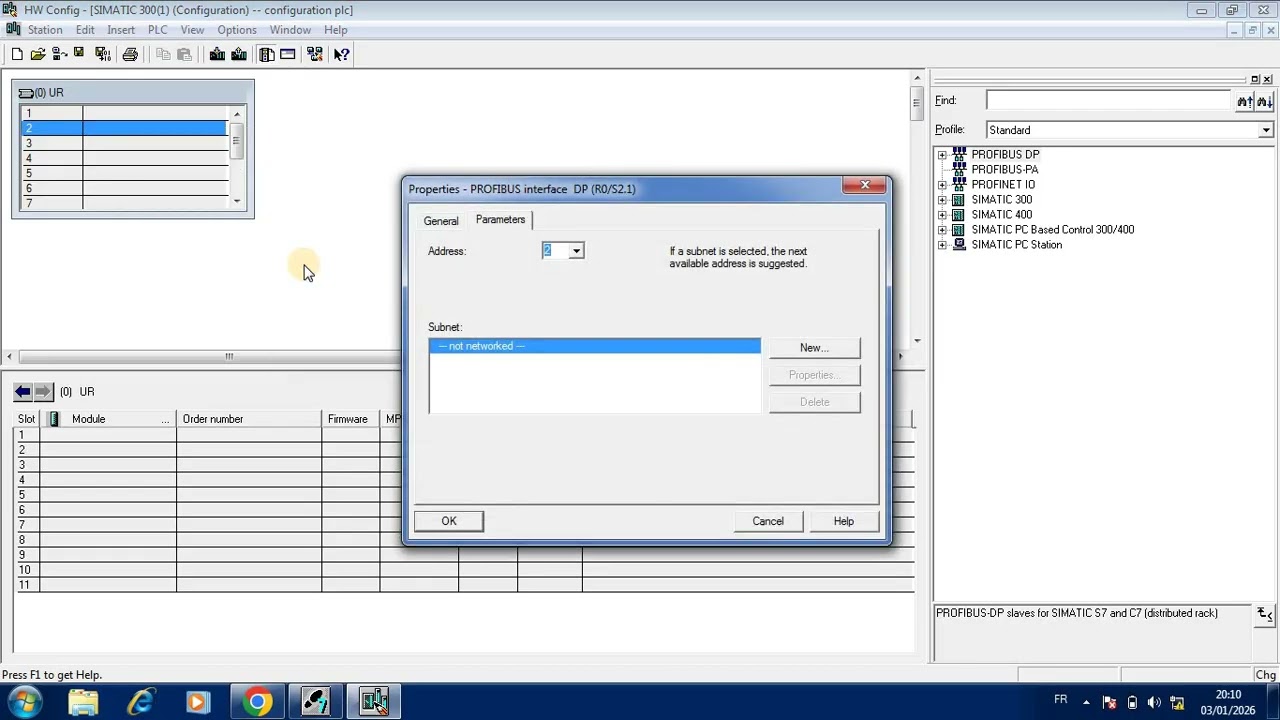 Hardware Configuration of Siemens S7-300 PLC, CPU 314C-2dp