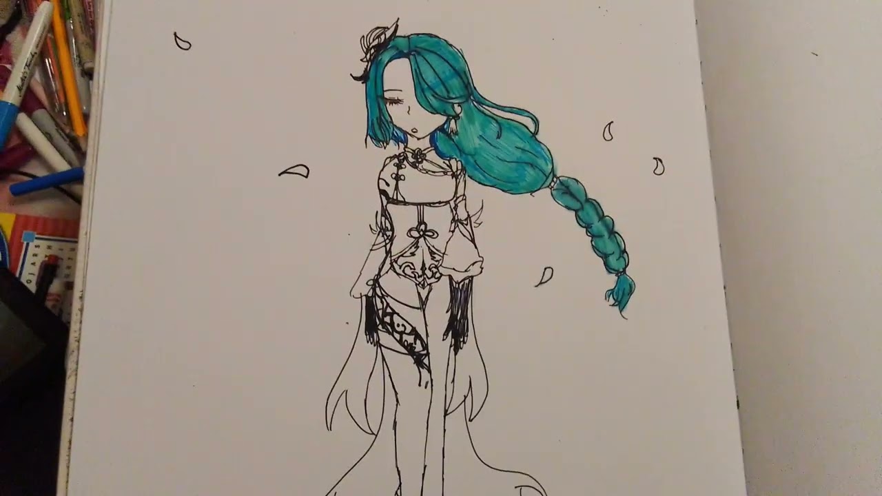 Shenhe fanart, hand draw