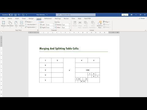 How to Merge and Split Cells in Microsoft Word
