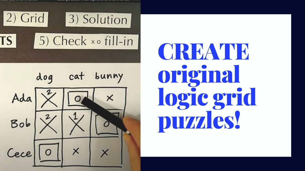 Create Original Logic Puzzles (SMALL puzzles)