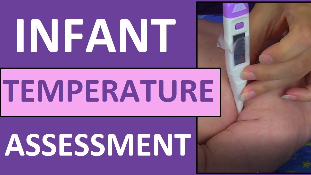 How to Take a Baby's Temperature in Armpit (Axillary) | Pediatric Infant Nursing Skill