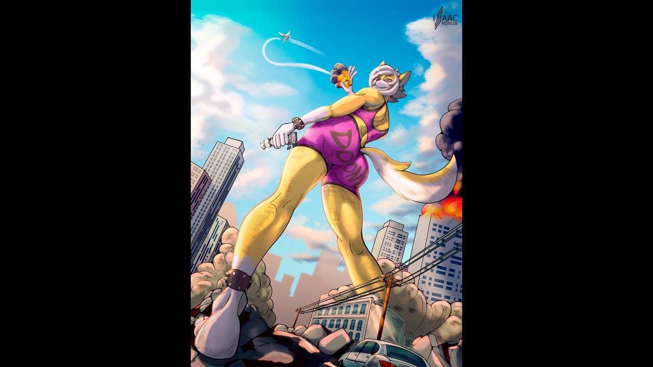 Timelapse: Drawing a Macro Anthro Fox Girl -FULL ILLUSTRATION PROCESS! #furry #digitalart