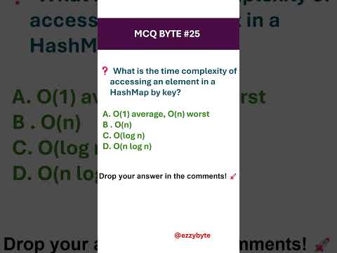 What is the time complexity of accessing an element in a HashMap by key? #hashmap #javamcq