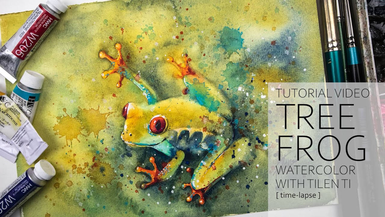 Tutorial video #71 - TREE FROG the painting process [TIME-LAPSE]
