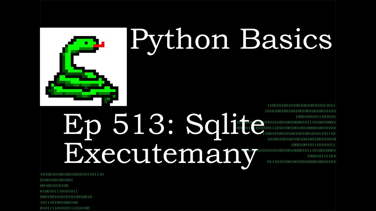Python Basics Sqlite Cursor Executemany Method