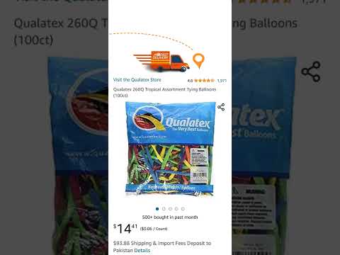 Qualatex 260Q Tropical Assortment Tying Balloons (100ct) #discount #coupon