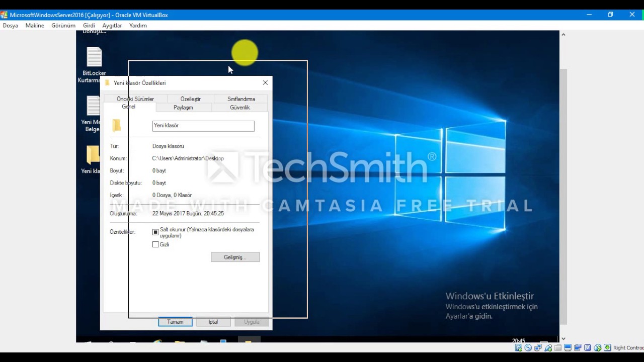 Windows Server 2016 Dosya Güvenliği