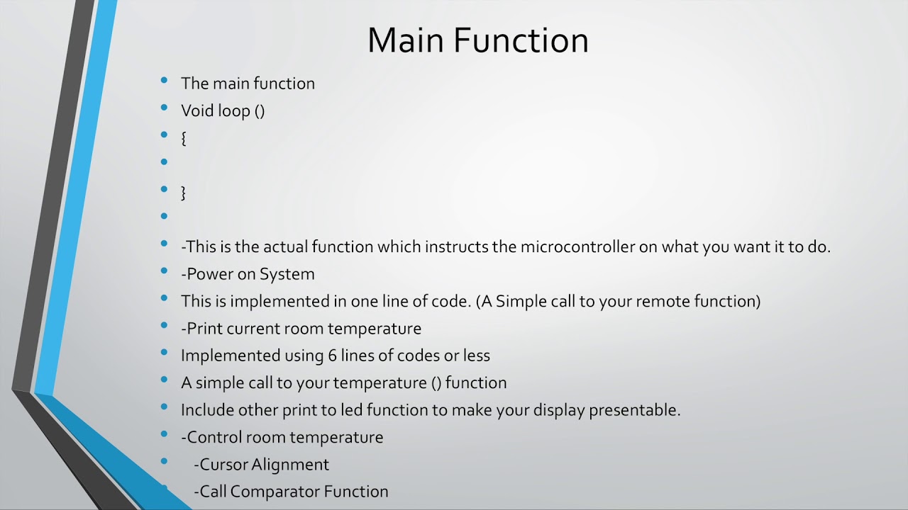 Embedded Systems Lab 4 The Main Function