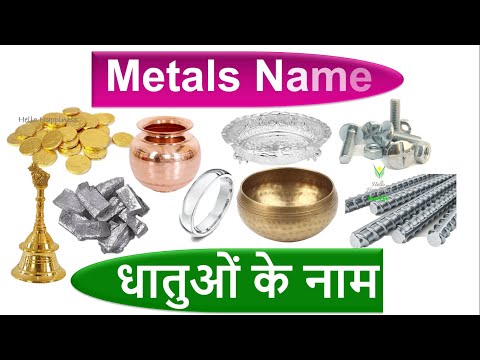 Learn Name Of Metals In English And In Hindi | धातुओं के नाम | Names of All Common Metals