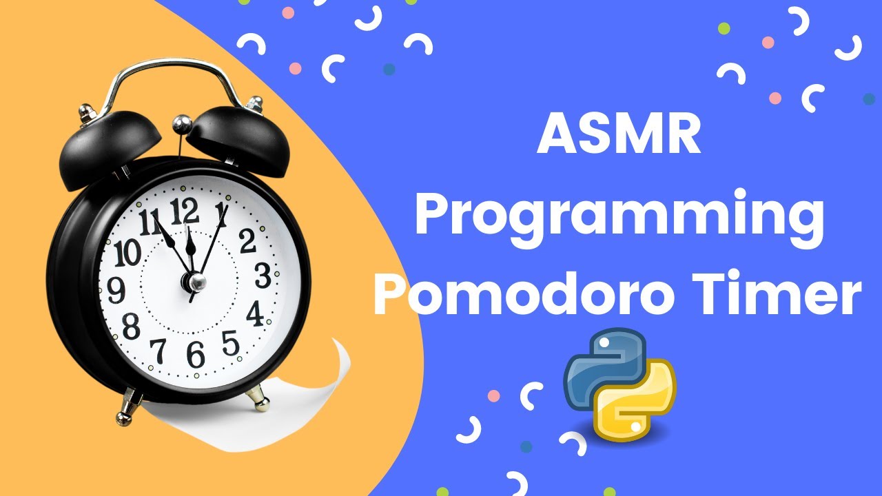 ASMR Programming - Coding Pomodoro Timer App Python - No Talking, Rain Sound for Study & Relaxation