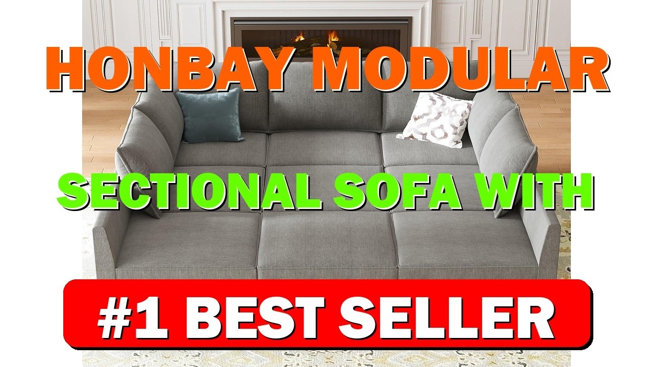 HONBAY Modular Sectional Sofa with Storage Modular Sleeper Sectional Sofa Oversized - B0BZ4C83FB