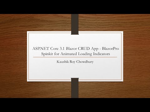 Learn ASP NET Core 3 1 Blazor CRUD App BlazorPro Spinkit for Animated Loading Indicators - Mind ...