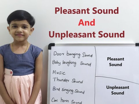 PLEASANT SOUND and UNPLEASANT SOUND. A matching activity.
