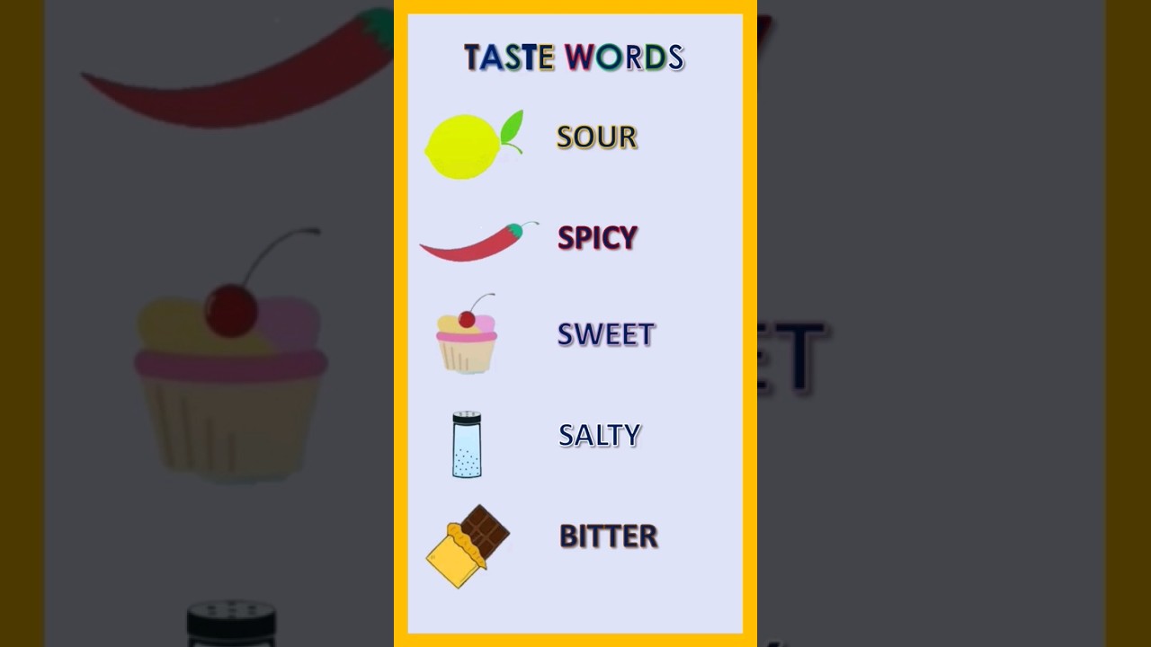 Taste Words #vocabulary